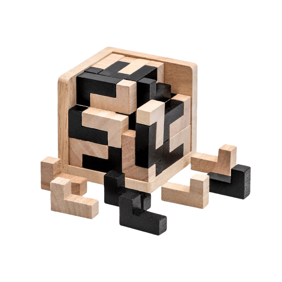 Cub puzzle din lemn, Tetris– Bebeboo - Totul pentru copii. Jucării ...